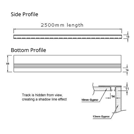 Plaster Rail Ceiling Mounted - Picture FX Hanging Systems | Online Shop